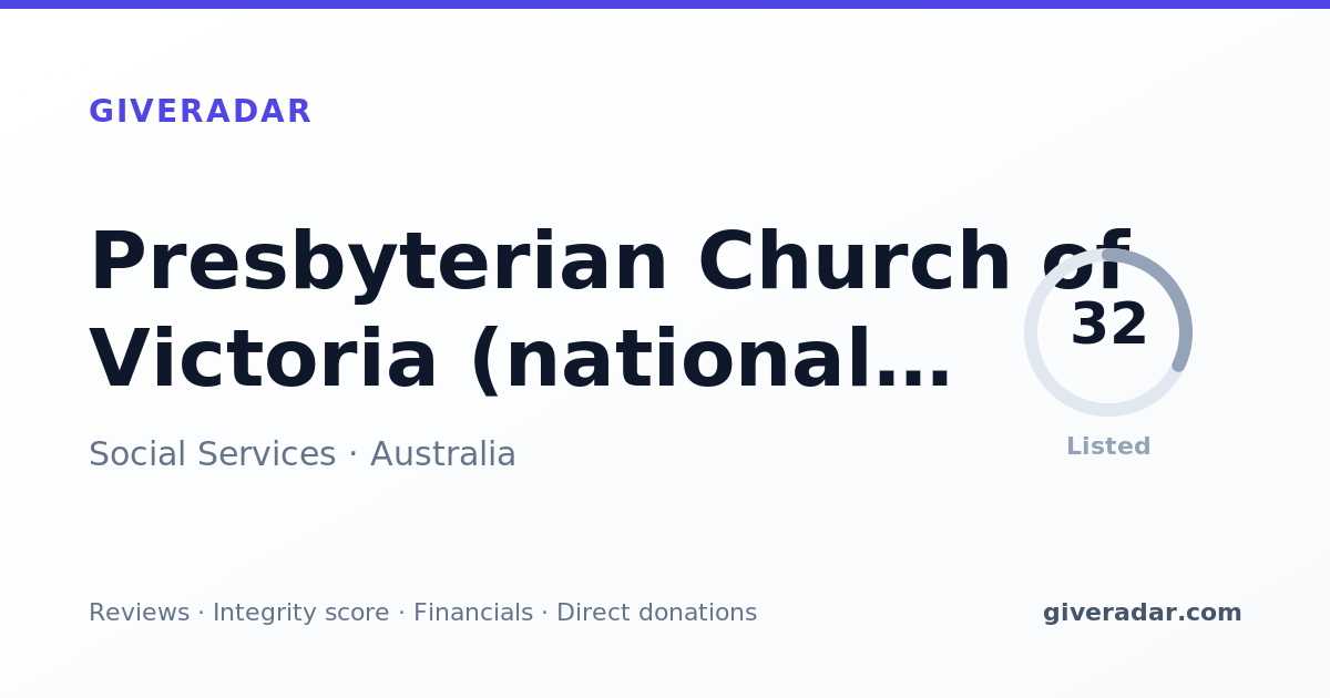 Presbyterian Church of Victoria (national Redress… (Australia ...
